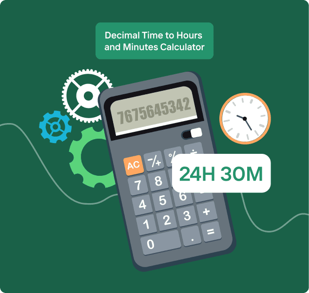 Convert Decimal Time to Hours and Minutes Timesheet Calculator | Free ...
